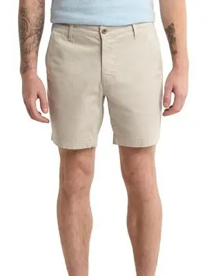Ag Cipher 7-inch Chino Shorts - White Sesame