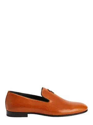GIUSEPPE ZANOTTI G-flash Leather Loafers - Orange