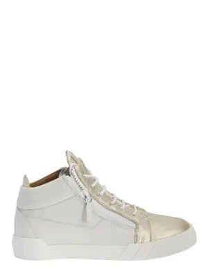 GIUSEPPE ZANOTTI High-top Leather Sneakers - White