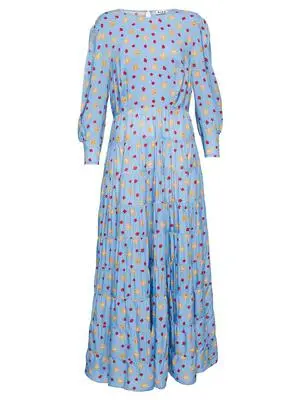 Rixo Kristen Printed Maxi Dress - Blue