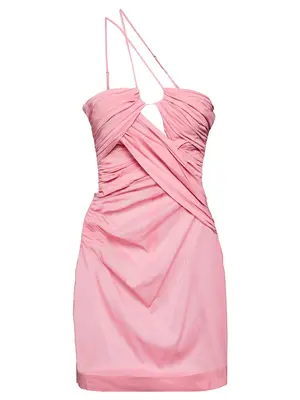 NENSI DOJAKA Draped One-shoulder Minidress - Pink