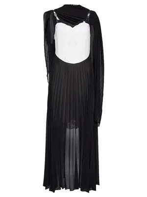 CHRISTOPHER KANE Mrs Robinson Lac-trimmed Midi Dress With Cape - Black
