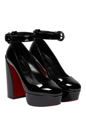 CHRISTIAN LOUBOUTIN Movida Strap Platform Pumps - Black