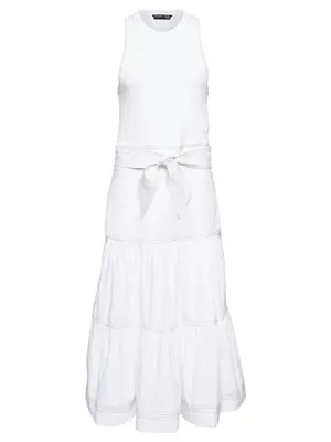 Veronica Beard Austyn Cotton-blend Midi Dress - White