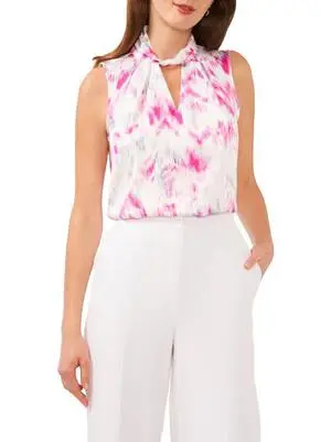 Halogen Halogen Twist Neck Sleeveless Blouse Magenta