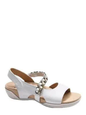 HALSA FOOTWEAR Destiny Sandal - White/gold