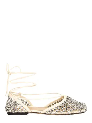 Bottega Veneta Stretch Flats - Toile & Crystal