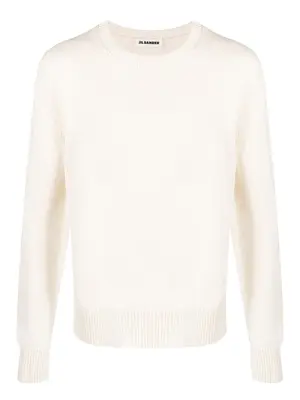 JIL SANDER Crew-neck Knitted Jumper - Neutrals