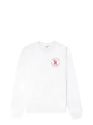Sporty & Rich Sporty & Rich Logo-Patch Cotton Sweatshirt White