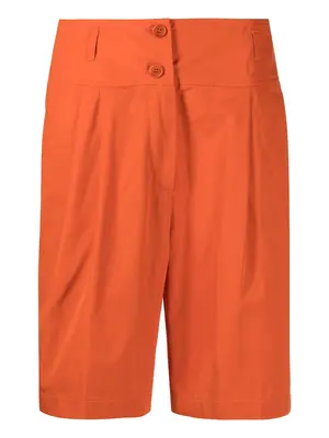 Aspesi High-waisted Cotton Shorts - Orange