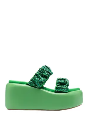 LE SILLA Aiko 85mm Embellished Slides - Green