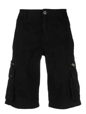 Alpha Industries Cargo-pocket Cotton Bermuda Shorts - Black