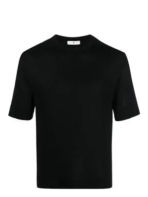 PT TORINO Round-neck Stretch T-shirt - Black