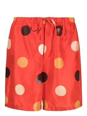 Aspesi Polka-dot Thigh-length Shorts - Red
