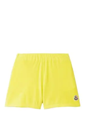 Moncler Cotton-blend Terry Shorts - Yellow