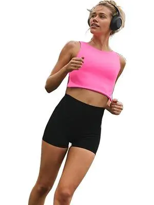 Free People FP Movement Be Right Back Crop Hot Pink
