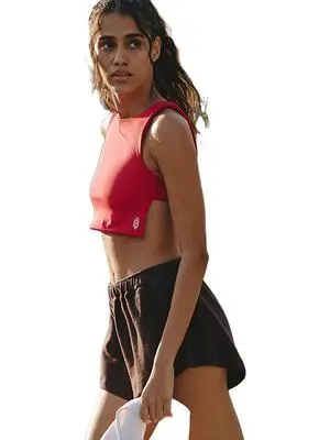 Free People FP Movement Be Right Back Crop Red
