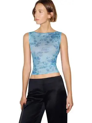 REFORMATION Dusk Knit Top - Blue