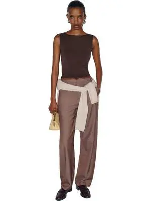 REFORMATION Dusk Knit Top - Brown