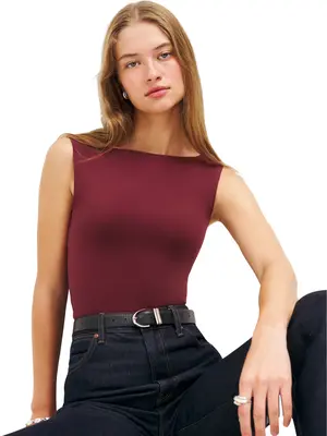 REFORMATION Dusk Knit Top Chianti