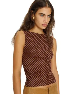 REFORMATION Dusk Knit Top - Date Shake