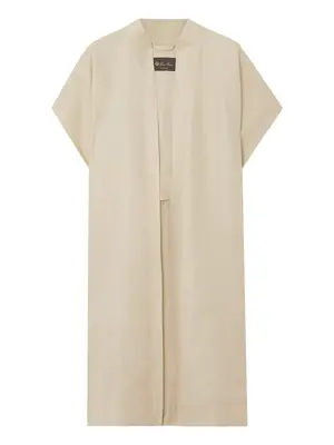 Loro Piana Draped Linen Vest - Neutrals