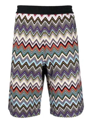 Missoni Zigzag-woven Bermuda Shorts - Black
