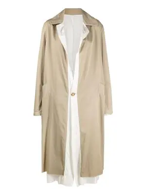 EDWARD CUMING Edward Cuming Layered Single-Breasted Coat
