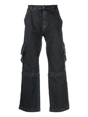HTC LOS ANGELES HTC Los Angeles Straight-Leg Denim Cargo Jeans