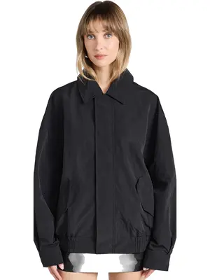 Lioness Lioness Kenny Bomber Faux Leather Jacket Onyx
