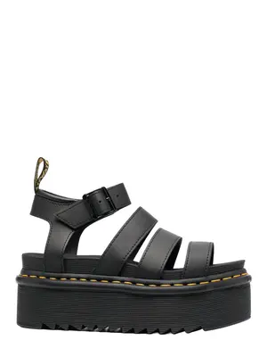 Dr. Martens 70mm Buckled Platform Sandals - Black