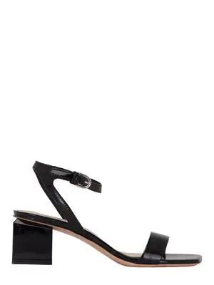 Agl Patent-finish Leather Sandals - Black