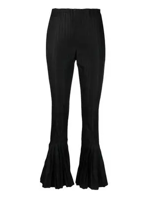 Sacai Pleated Flared Trousers - Black
