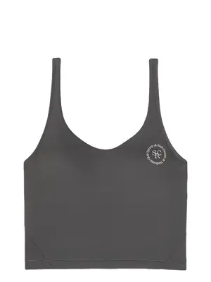 SPORTY & RICH Logo-print Cropped Top - Grey