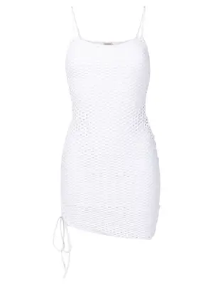 AMIR SLAMA Lace-up Mini Dress - White