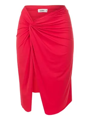 AMIR SLAMA Asymmetric Skirt - Red