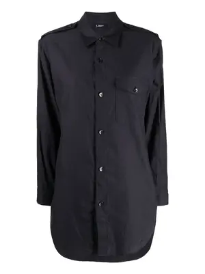 Yohji Yamamoto Long-sleeve Cotton Shirt - Blue