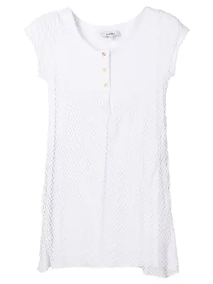 AMIR SLAMA Knit-overlay Mini Dress - White