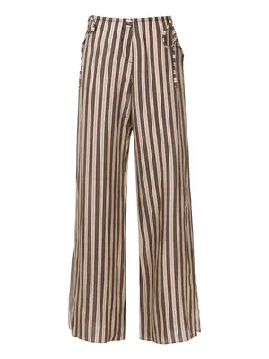 AMIR SLAMA Amir Slama Striped Wide-Leg Trousers
