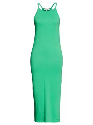 FRAME Pima Cotton-jersey Midi Dress - Green