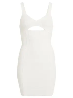 Herve Leger Cutout Bandage Mini Dress - Ivory