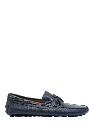 DOUCAL'S Lace-up Leather Loafers - Blue