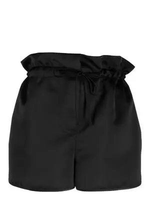 Erika Cavallini Satin Drawstring Shorts - Black