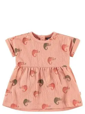 BABYFACE Chameleon Print Short-sleeve Dress - Salmon