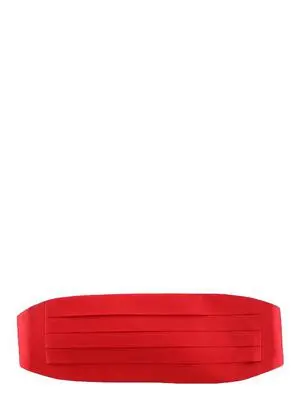 Trafalgar Sutton Solid Silk Cummerbund Red