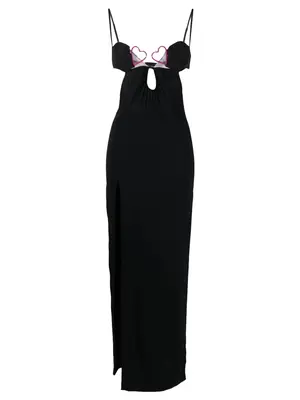 NENSI DOJAKA Bustier-neck Gown - Black
