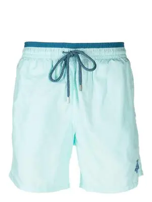 Vilebrequin Contrast-trim Drawstring Swim Shorts - Blue