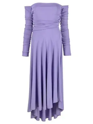 Erika Cavallini Manila Off-shoulder Asymmetric Dress - Purple