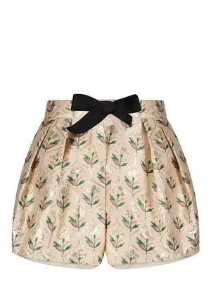 Giambattista Valli Floral Jacquard Shorts - Neutrals