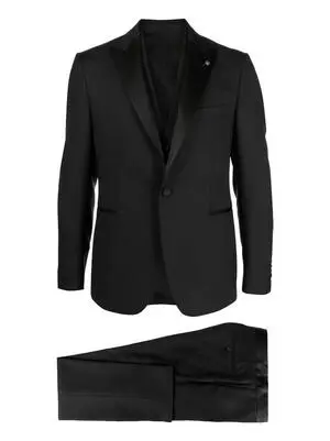 Tagliatore Slim-cut Three-piece Dinner Suit - Black